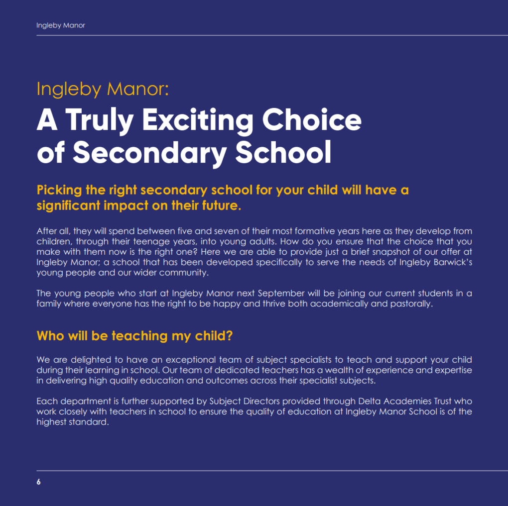 Prospectus - Ingleby Manor Free School